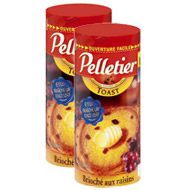 Promotion Pelletier Toasts briochés et raisins secs, Lot de 2x175g