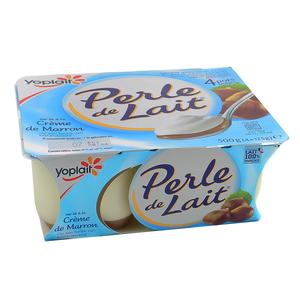 Achat / Vente Perle de lait Yaourt sur lit de Crème de Marrons, 4x125g