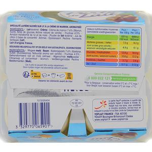 Achat / Vente Perle de lait Yaourt sur lit de Crème de Marrons, 4x125g