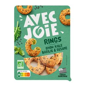 Achat / Vente Avec Joie Rings Chou Kale Basilic et Sésame Bio, 160g
