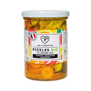 Les 3 Chouettes Pickles Grand Mix Apero Bio - Carottes, Courgettes ...