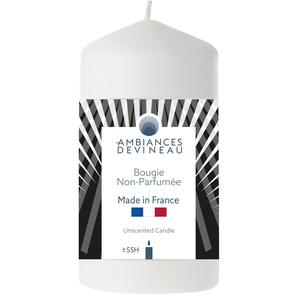 Livraison à domicile Ambiances Devineau Bougie cylindrique blanche, 55 h