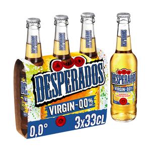 Desperados Virgin Bière blonde 0.00° aromatisée agrumes et zestes de citron