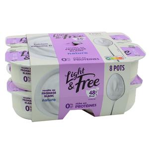 Livraison à domicile Light&Free Fromage Blanc Nature 0%mg, 8x100g