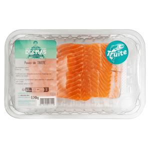 Livraison à domicile Delmas Pavé de truite avec peau, Barquette de 240g