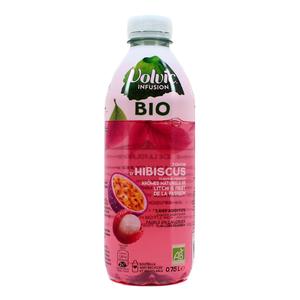 Volvic Infusion Bio touche d'Hibiscus saveur litchi & fruit de la passion