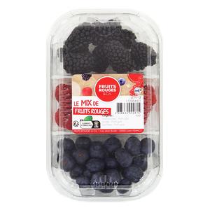 Fruits Rouges & Co Trio framboise/ mûre/ myrtille, Barquette de 250g