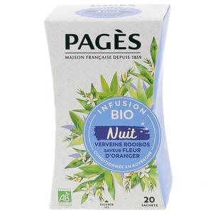 Livraison à domicile Pagès Infusion Nuit Bio, 20 sachets
