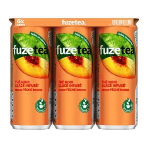 Acheter Fuze Tea Thé noir glacé infusé saveur pêche intense, 6x33cl