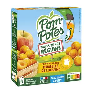 Livraison à domicile Pom Potes Compote pomme mirabelle, 4x90g
