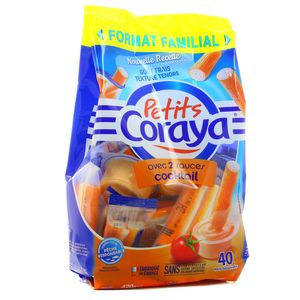 Coraya Petits Coraya, Surimi + 2 Sauces Cocktail, 420g, 40 bâtonnets