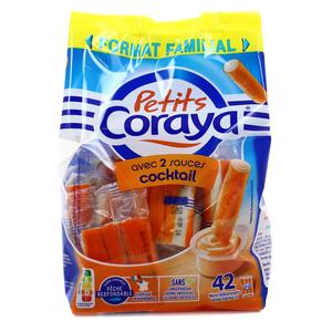 Coraya Petits Coraya, Surimi + 2 Sauces Cocktail, 420g, 40 bâtonnets