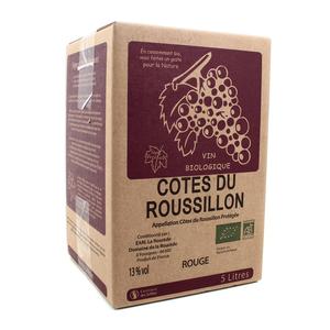 Achat Côtes du Roussillon rouge AOP Le Cellier Bio 13°, Bag in box 5L