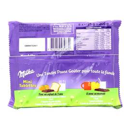Livraison à domicile Milka Mini tablettes de chocolat au lait, 8x25g