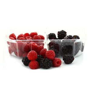 Fruits Rouges & Co Duo Framboise / Mûre + coulis, Barquette de 250g
