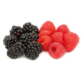 Fruits Rouges & Co Duo Framboise / Mûre + coulis, Barquette de 250g