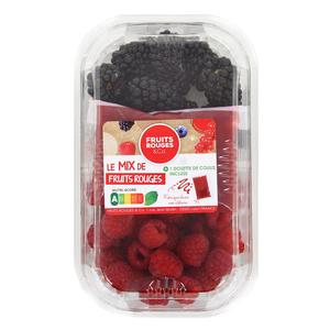 Fruits Rouges & Co Duo Framboise / Mûre + coulis, Barquette de 250g