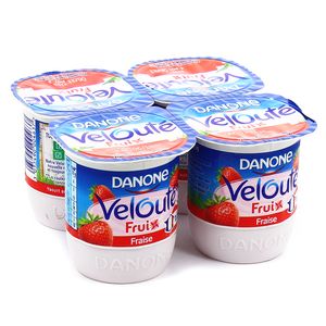 Danone Velouté Fruix aux fraises, 4x125g : houra.fr