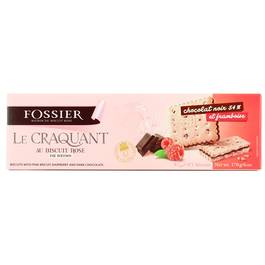 Achat Fossier Croquants biscuit rose au chocolat noir et à la framboise