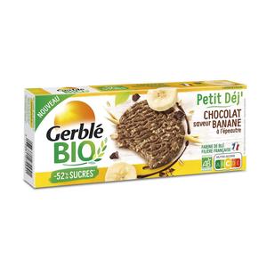 Gerblé Bio 9 Biscuits Petit déj' Chocolat saveur Banane Bio -52% de ...
