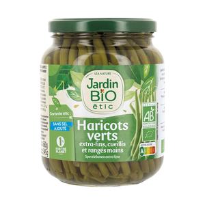Jardin Bio Etic Haricots Verts Extra fins cueillis et rangés mains Bio ...