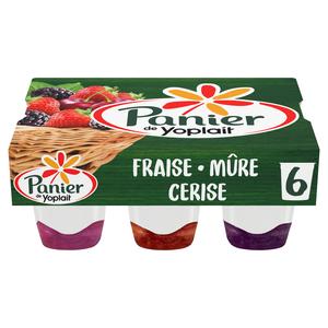 Achat Panier de Yoplait Yaourt Nature sur Lit de Fruits Rouges, 6x140g
