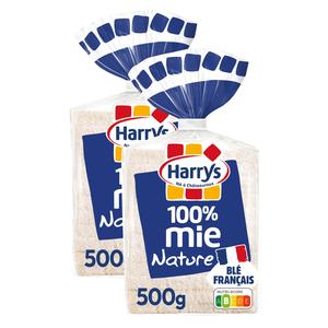 Promo Harrys Pain de Mie Nature Grande Tranche 100% Mie Sans Croute