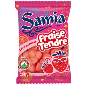 Livraison à domicile Samia Bonbons Fraise Tendre - Halal, 200g