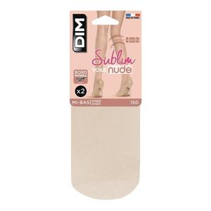 Livraison à domicile Dim Mi-bas femme ivoire 15D, TU 2 paires