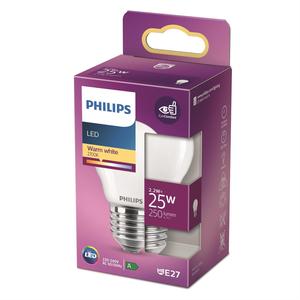 Philips Ampoule E27-2,2W LED Classique Dépolie Blanc Chaud, E27 25W