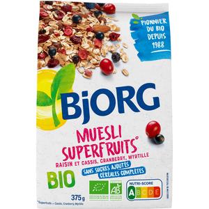 Acheter Bjorg Muesli superfruits raisin cassis cranberry myrtille bio