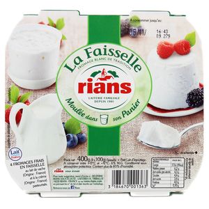Livraison à domicile Rians Faisselle nature 6% Mat.gr, 4x100g