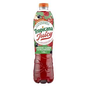Tropicana Boisson aux jus de fruits, aromatisée saveur pomme cassis ...