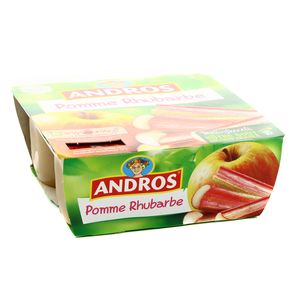 Livraison à domicile Andros Compote Pomme rhubarbe, 4x100g