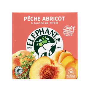 Acheter Elephant Infusion pêche abricot et touche de thym, 20 sachets