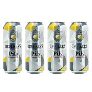 Promotion Brucker's Bière blonde Pils 4.9°, Lot de 4 boites de 50cl