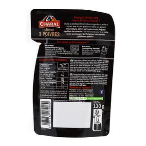 Achat Charal Sauce aux Trois Poivres- poivre noir, vert et blanc, 120g