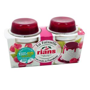Livraison à domicile Rians Faisselle et son coulis de Framboises, 2x120g