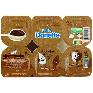 Livraison à domicile Danette Crème dessert chocolat et lait, 6x70g