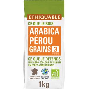 Ethiquable - Commerce Equitable Café en grains Arabica Bio du Pérou