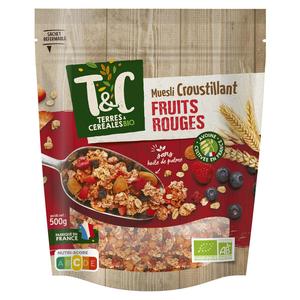 Achat Terres et Céréales Bio Muesli Croustillant aux Fruits Rouges Bio