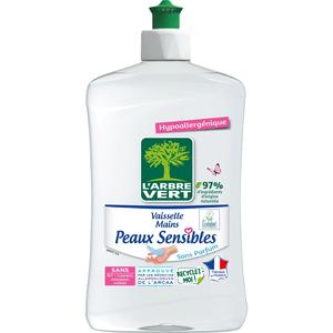 Acheter L'arbre Vert Liquide vaisselle main peaux sensibles, 500ml