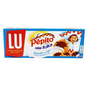 Livraison à domicile Pépito Biscuits mini rollos chocolat au lait, 230g