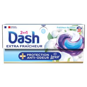 Acheter Dash Lessive capsules Fraîcheur coton 2 en 1, 28 capsules