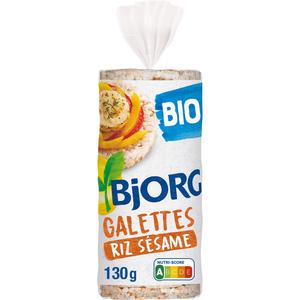 Livraison à domicile Bjorg Galettes de riz complet au sésame bio, 130g