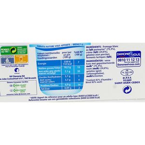 Livraison à domicile Gervita Fromage blanc mousse nature, 8x100g