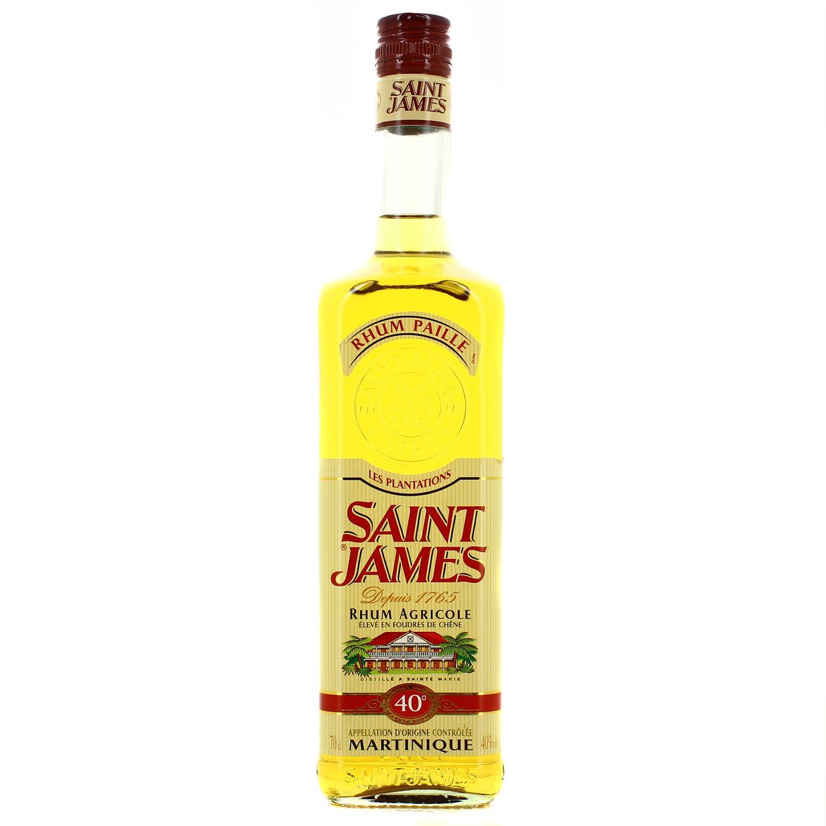 Livraison à domicile Saint James Rhum paille 40°, 70cl