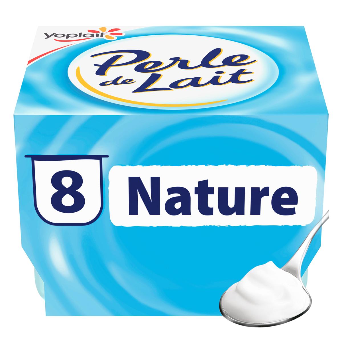 Livraison à domicile Perle de lait Yaourt Nature, 8x125g