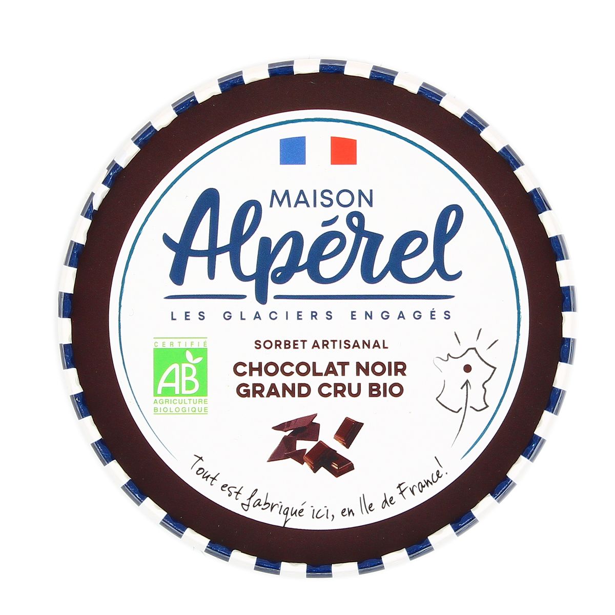 Achat Maison Alperel Sorbet artisanal Chocolat Noir Grand Cru Bio 500ml