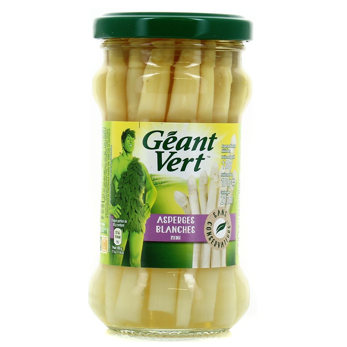 Livraison à domicile Géant Vert Mini asperges blanches, 110g